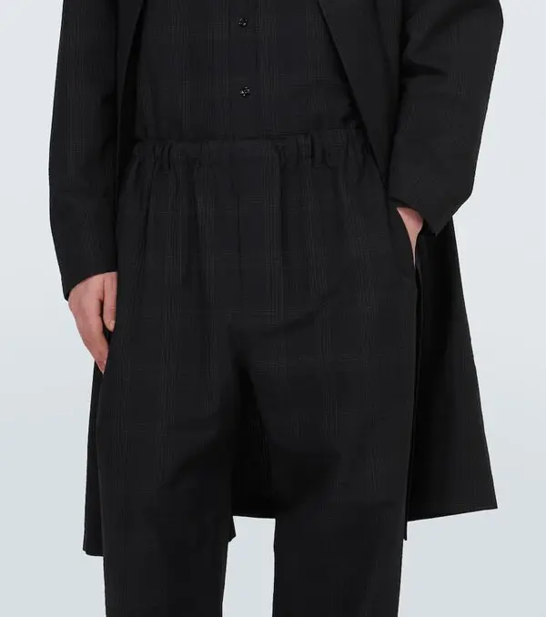 LEMAIRE Checked Wool Seersucker Pants