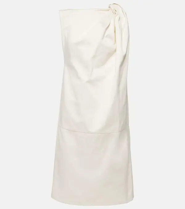 toteme satin mini dress TOTEME - Cocoon scarf dress ecru