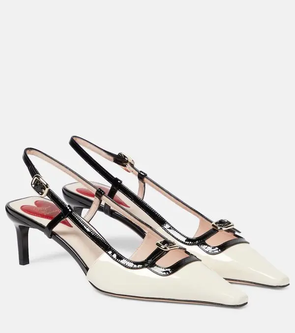 ROGER VIVIER Leather Viv’ Canard Pumps - Neutrals