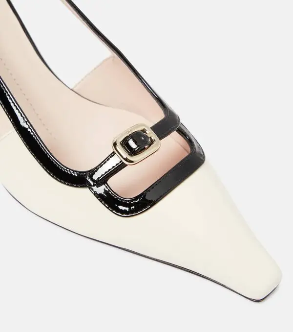 ROGER VIVIER Leather Viv’ Canard Pumps - Neutrals