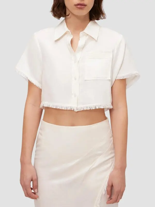 Simkhai Solange Button-front Cropped Shirt