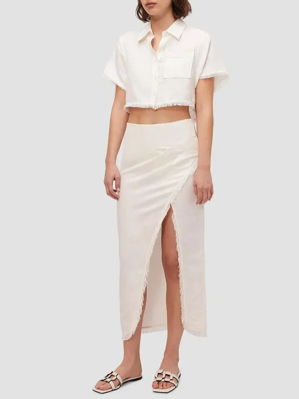 Simkhai Solange Button-front Cropped Shirt