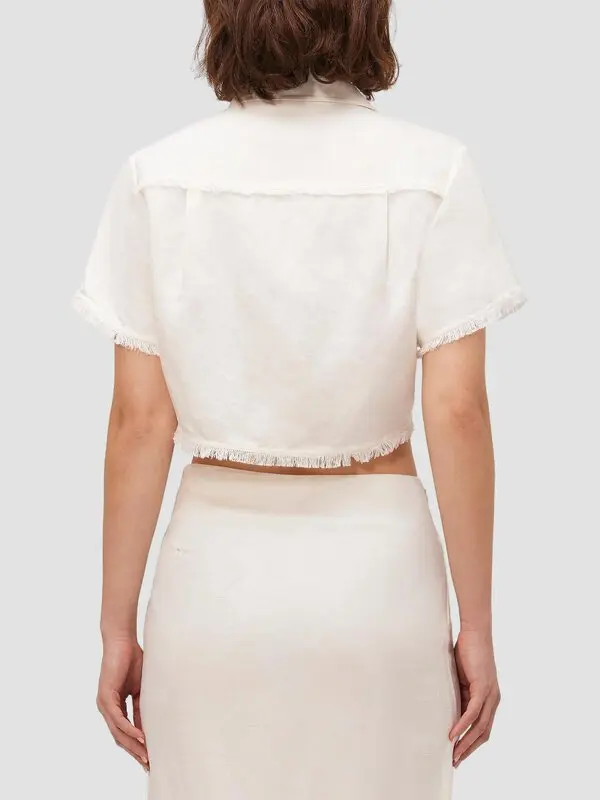 Simkhai Solange Button-front Cropped Shirt
