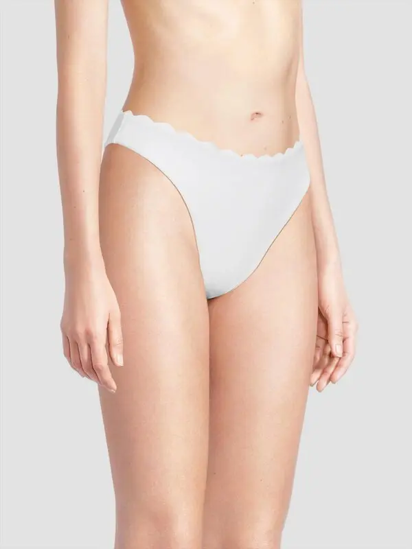 Ramy Brook Amani Scalloped Bikini Bottom - White