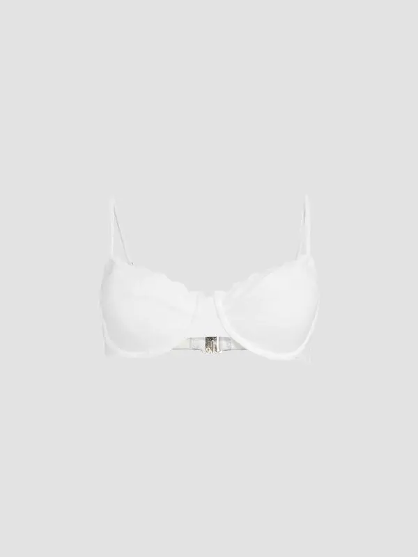 Ramy Brook Leyla Scalloped Underwire Bikini Top - White