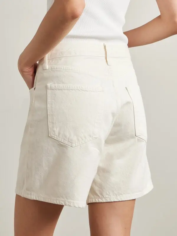 AGOLDE Dame Denim Shorts - Neutrals