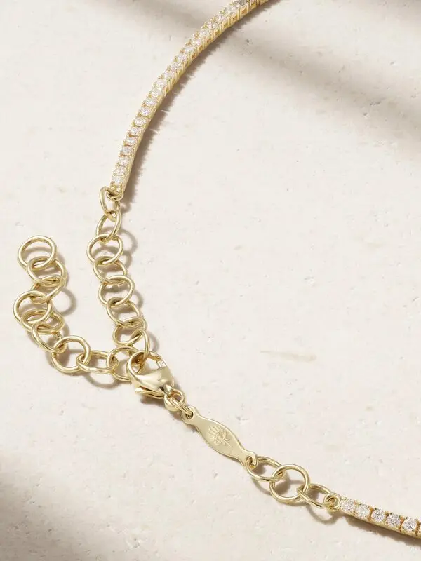 Jacquie Aiche Twiggy 14-karat Diamond And Sapphire Necklace