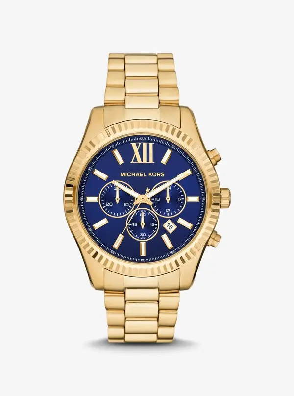 Michael Kors Lexington Chronograph Watch - Gold