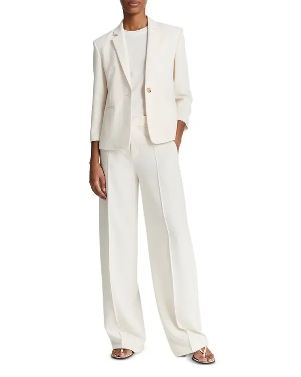 Vince Shrunken One-button Blazer - Off White