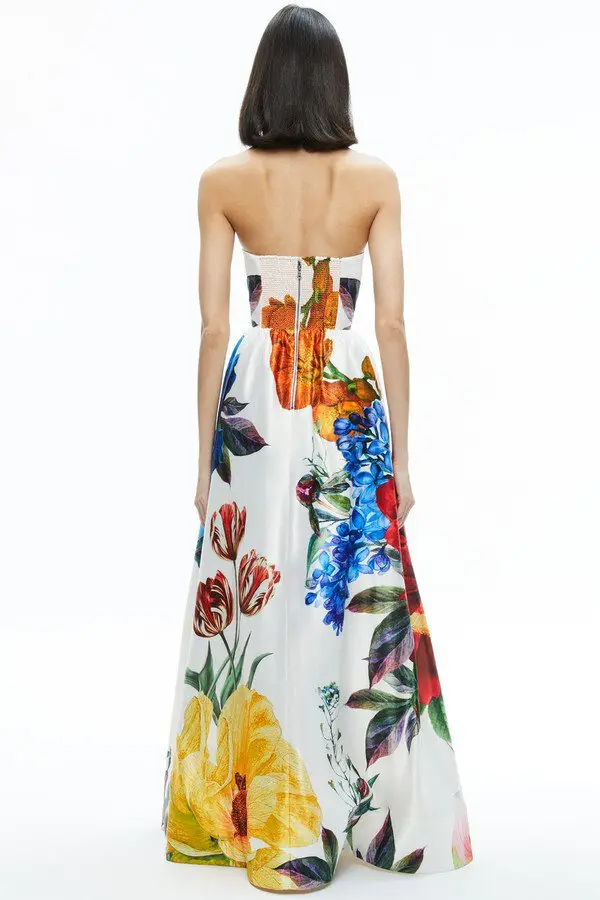 Alice + Olivia Stella Strapless Gown