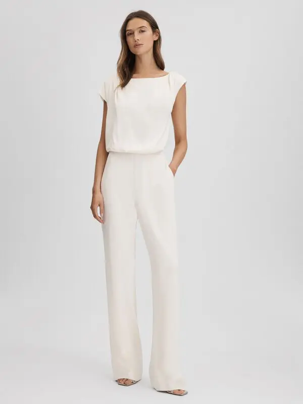 REISS Aurelia Draped Jumpsuit
