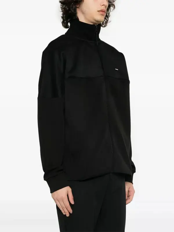 Calvin Klein Logo-patch Zip-up Sweatshirt - Beh Ck Black