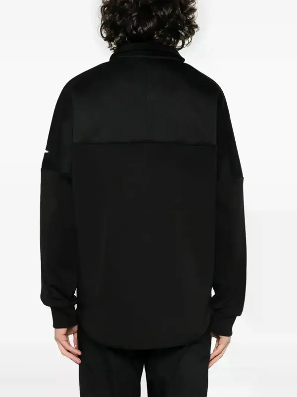 Calvin Klein Logo-patch Zip-up Sweatshirt - Beh Ck Black