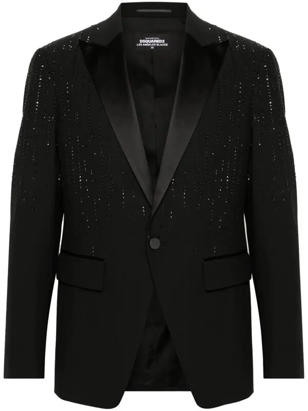 Dsquared2 Raindrops L.a. Crystal-embellished Blazer - Black