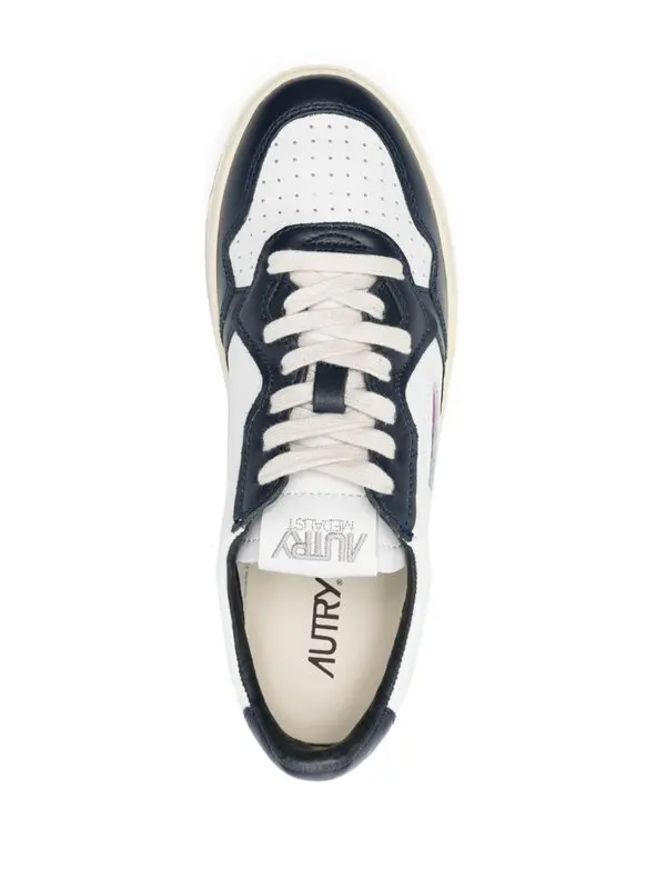 AUTRY Medalist Panelled Leather Sneakers - White