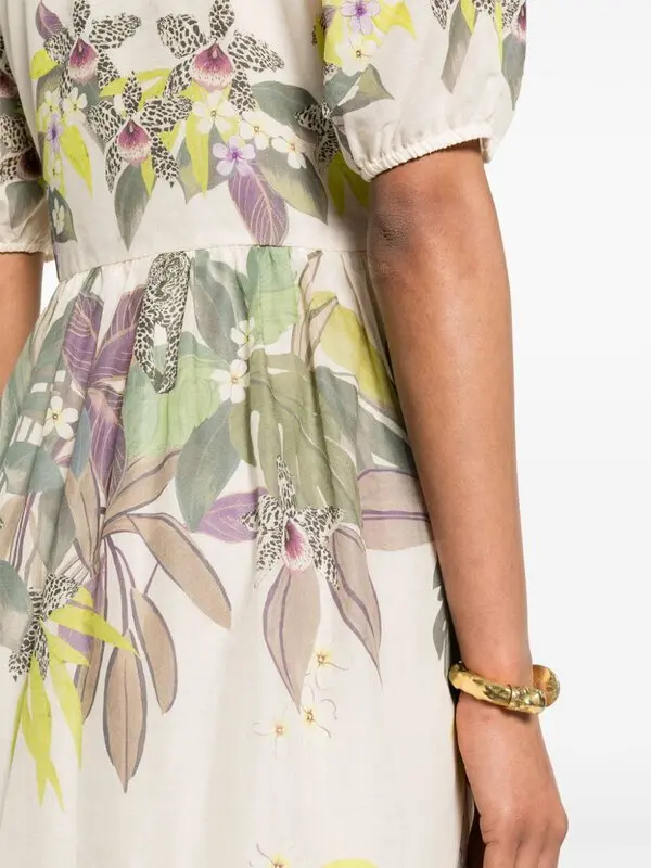 TWINSET Jungle-print Muslin Dress