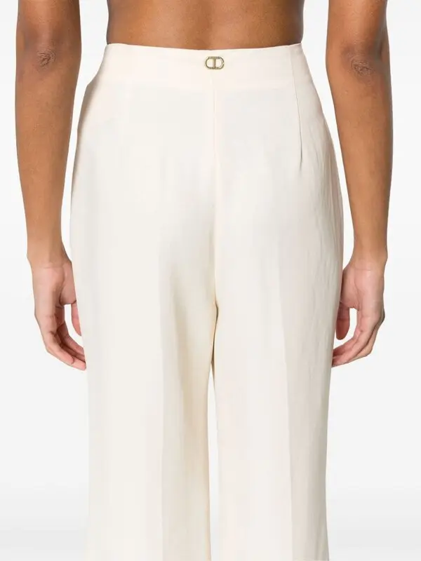 TWINSET Pressed-crease Flared Trousers