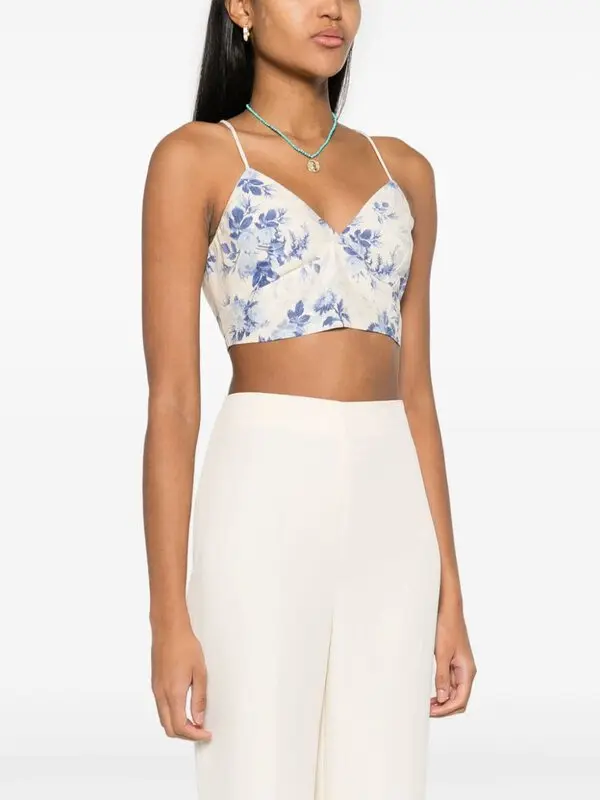 TWINSET Floral-print Cropped Top