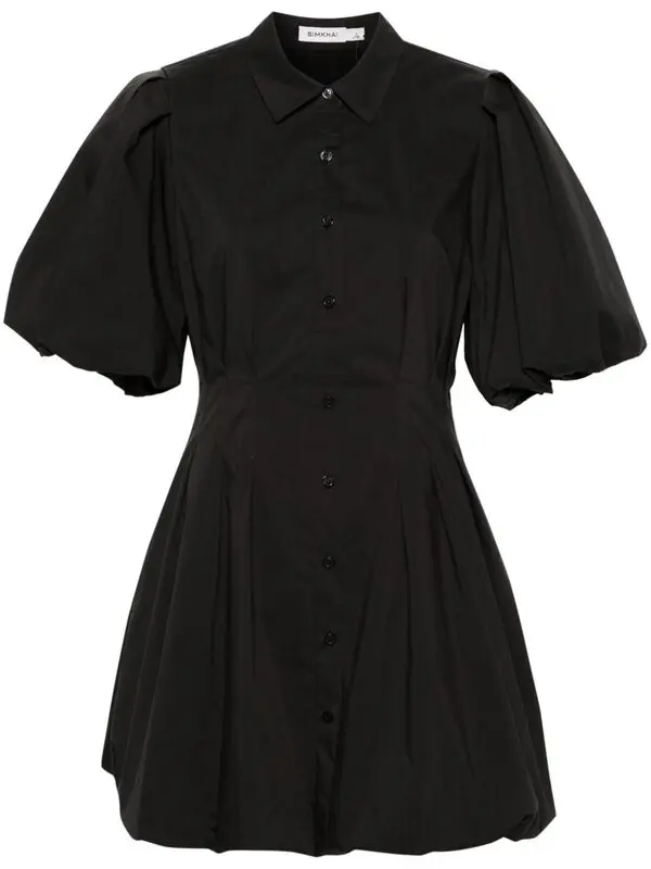 Simkhai Signature Cleo Shirt Mini Dress - Black