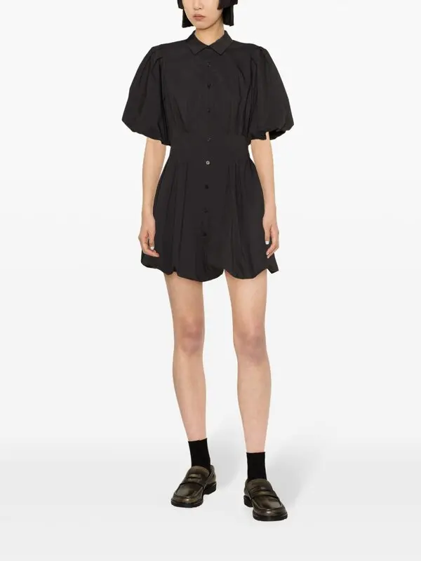 Simkhai Signature Cleo Shirt Mini Dress - Black