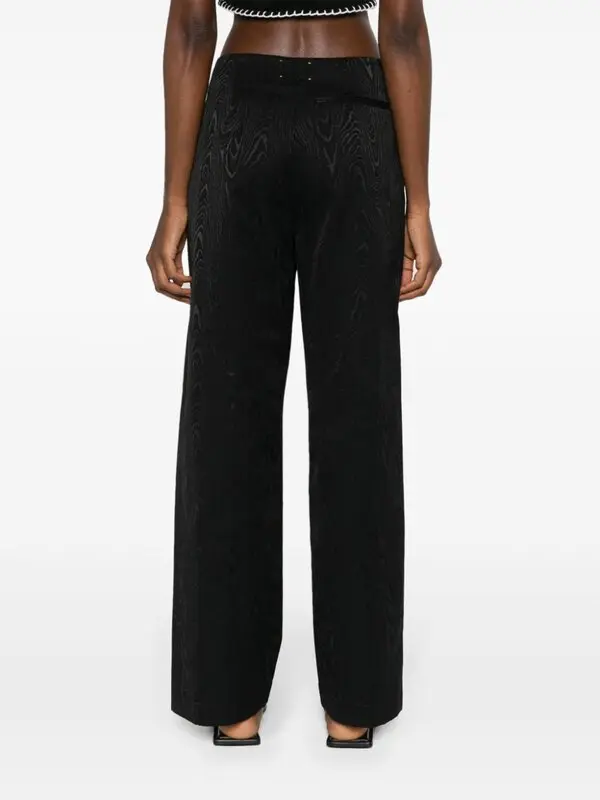 FORTE_FORTE Patterned Jacquard Straight-leg Trousers