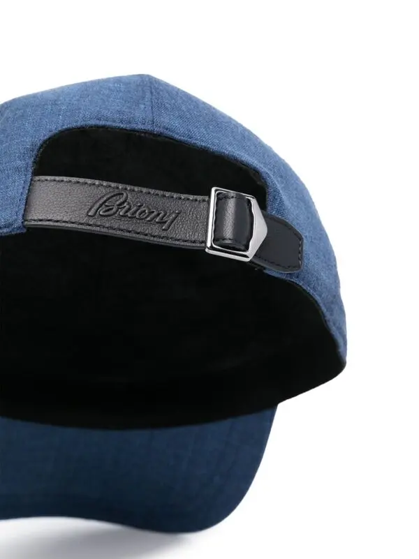 Brioni Logo-embroidered Baseball Cap - Blue