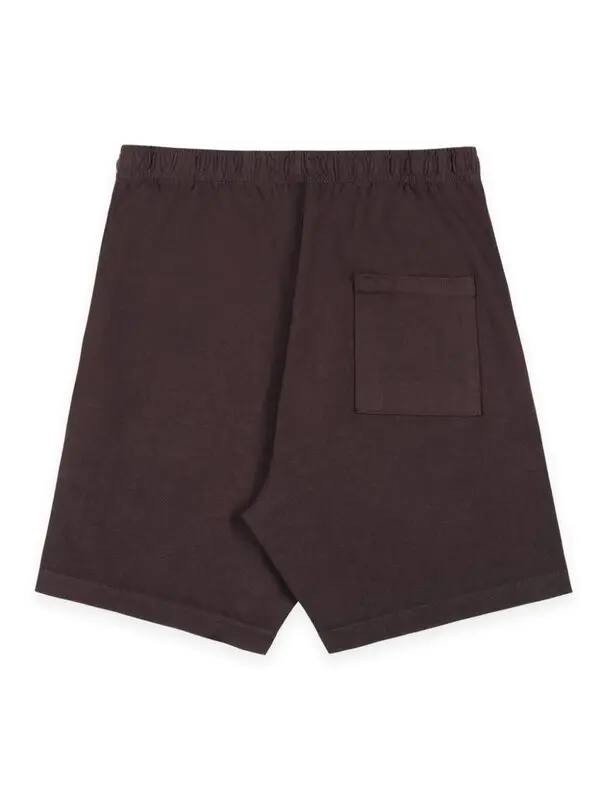 SPORTY & RICH Trio Cotton Track Shorts - Brown