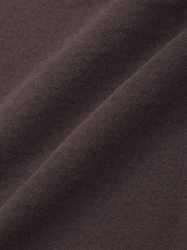 SPORTY & RICH Trio Cotton Track Shorts - Brown