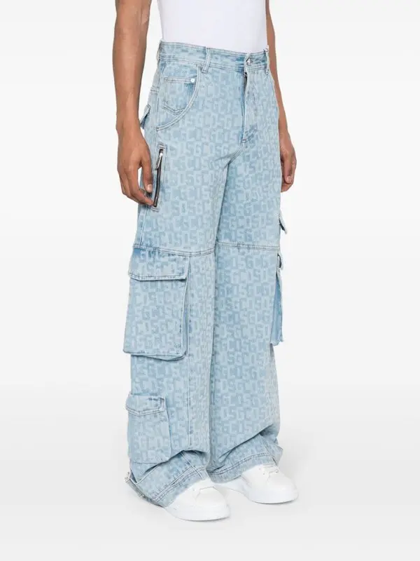 Gcds Logo-print Cargo Jeans