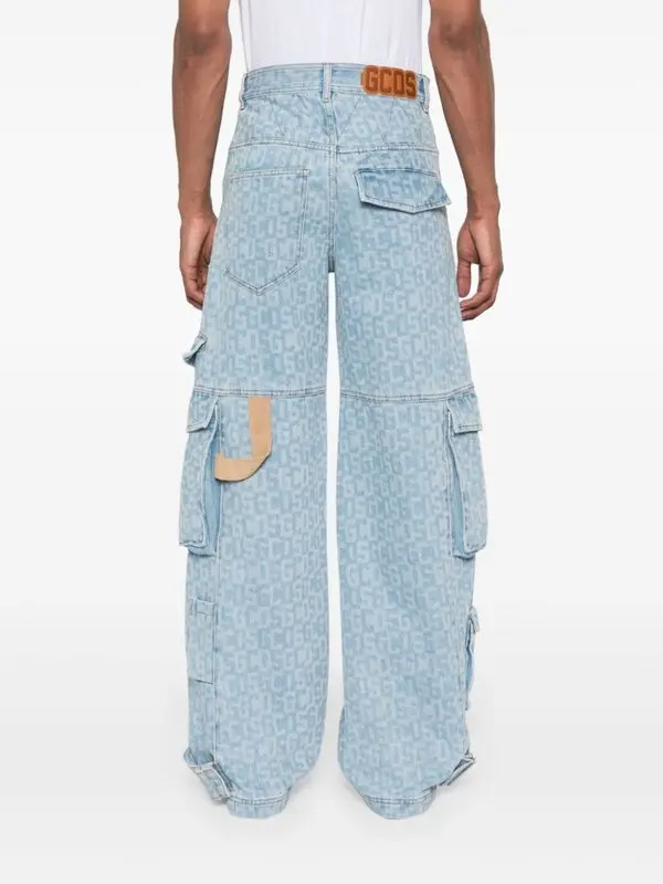 Gcds Logo-print Cargo Jeans