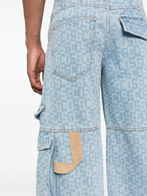 Gcds Logo-print Cargo Jeans