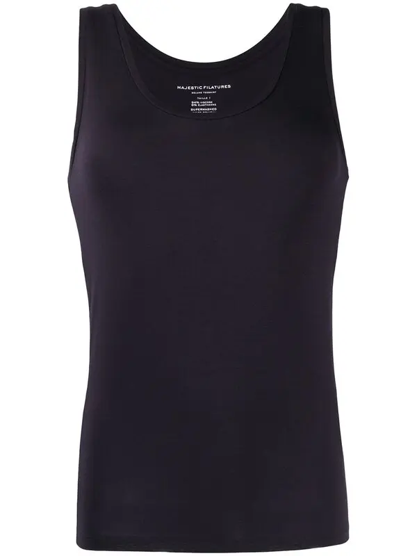 Majestic Filatures Scoop Neck Sleeveless Top - Blue