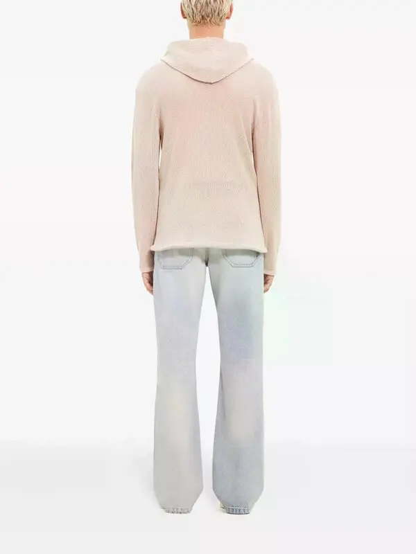 COURREGES Logo-patch Mesh Jumper - Neutrals