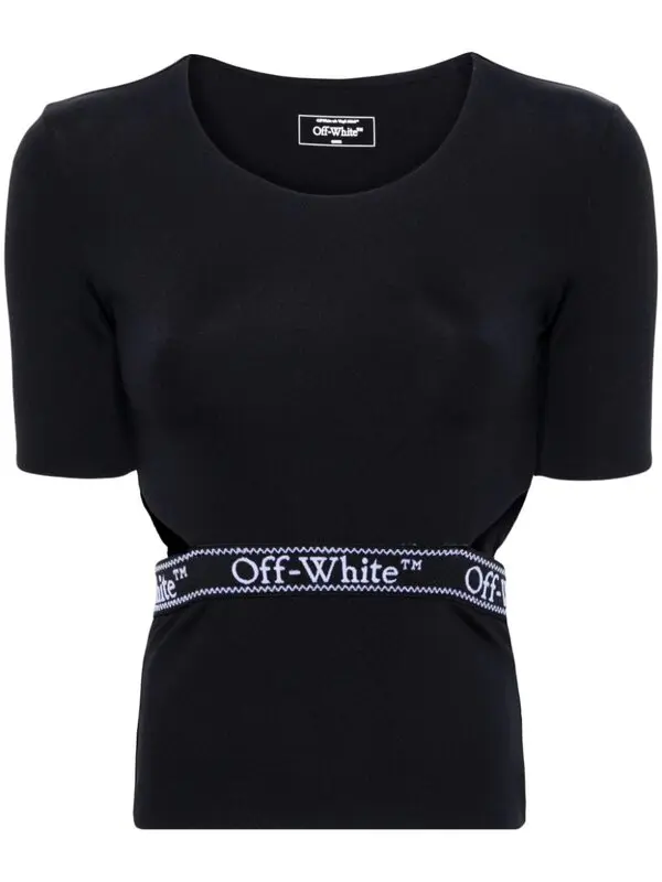 Off-White Logo-tape Open-back T-shirt