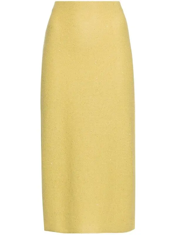Fabiana Filippi Sequin-embellished Pencil Skirt - Green