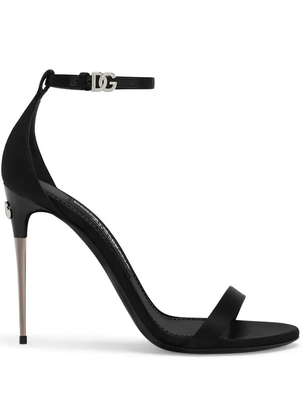 Dolce & Gabbana Keira Satin Sandals With Metal Heel