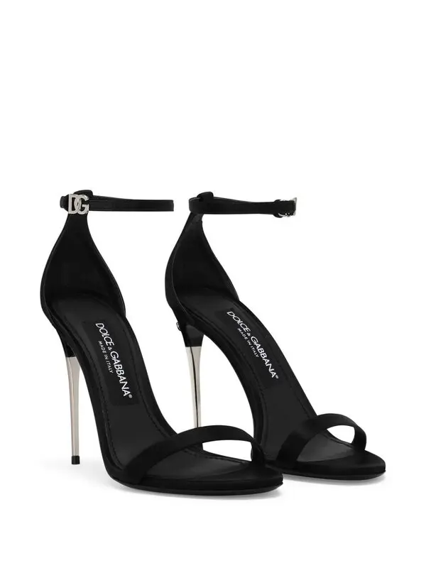 Dolce & Gabbana Keira Satin Sandals With Metal Heel