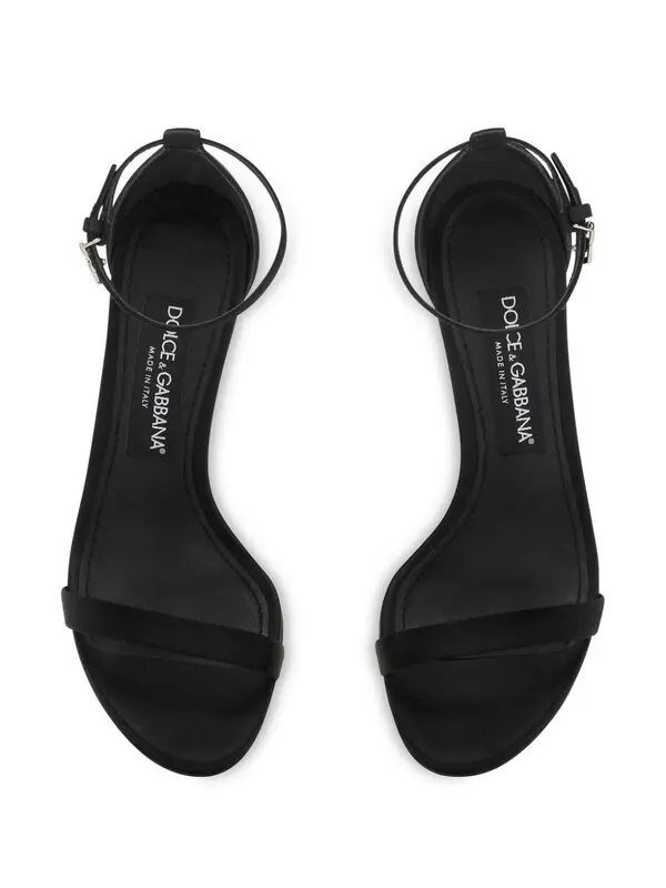 Dolce & Gabbana Keira Satin Sandals With Metal Heel