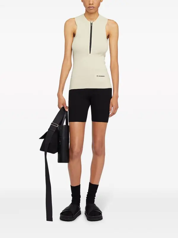 JIL SANDER Logo-print Ribbed Tank Top