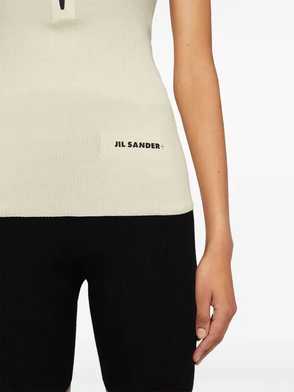 JIL SANDER Logo-print Ribbed Tank Top