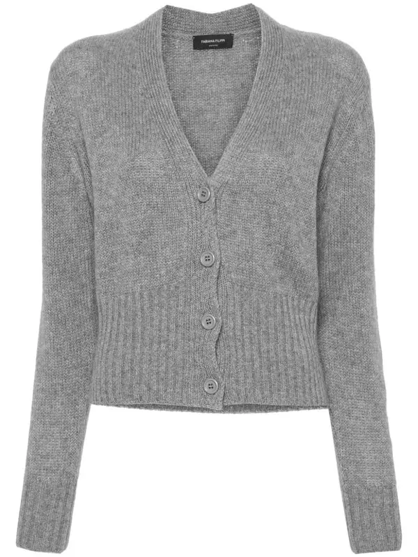 Fabiana Filippi Mélange Cashmere Cardigan - Grey