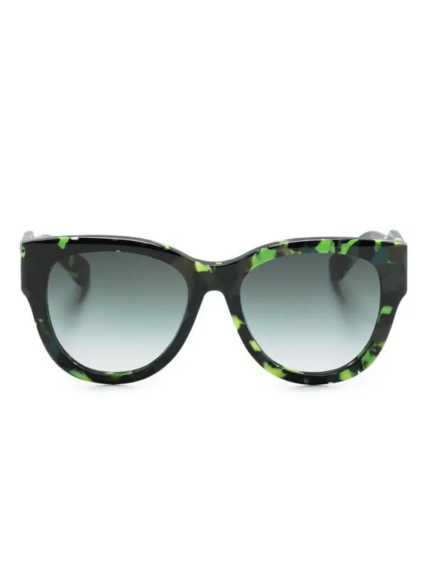 Chloé Camouflage Cat-eye Sunglasses - Green