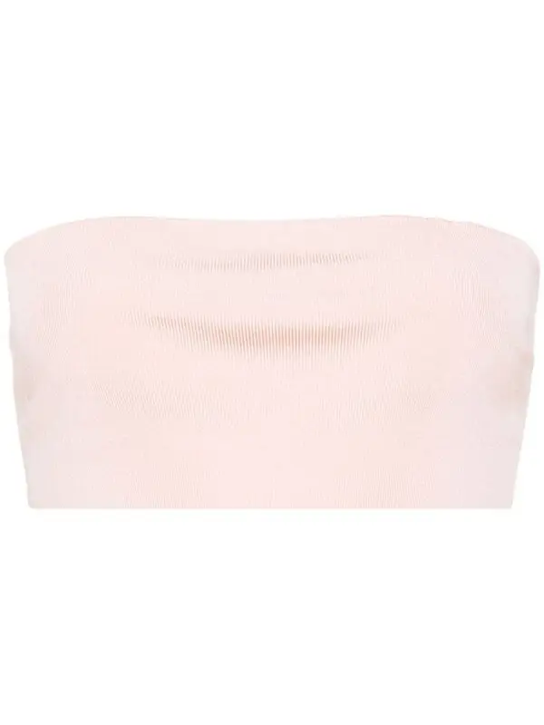 Fabiana Filippi Fine-ribbed Bandeau Top - Pink