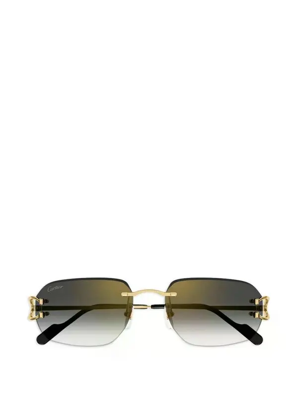 CARTIER Rectangle-frame Sunglasses