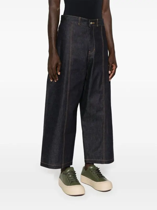 SAGE NATION Seam-detail Wide-leg Jeans