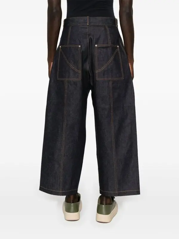 SAGE NATION Seam-detail Wide-leg Jeans