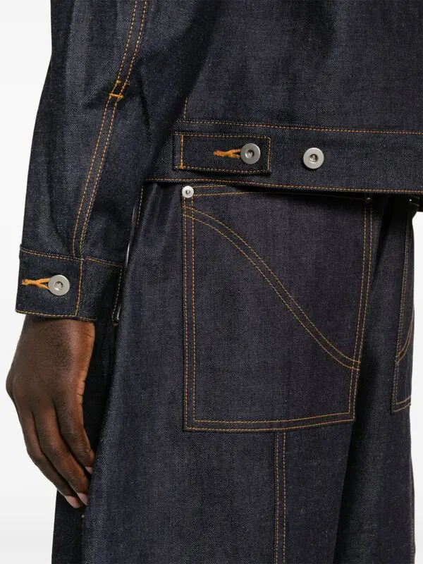 SAGE NATION Seam-detail Wide-leg Jeans