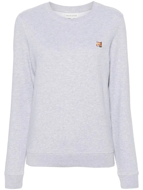 Maison Kitsuné Fox Head Cotton Sweatshirt - Grey