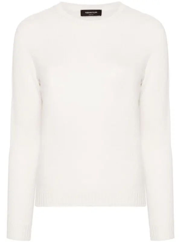 Fabiana Filippi Crew-neck Cashmere Jumper - White