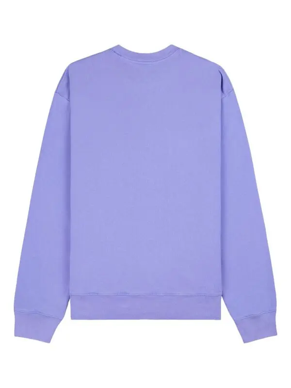 SPORTY & RICH Crown-embroidered Cotton Sweatshirt - Purple